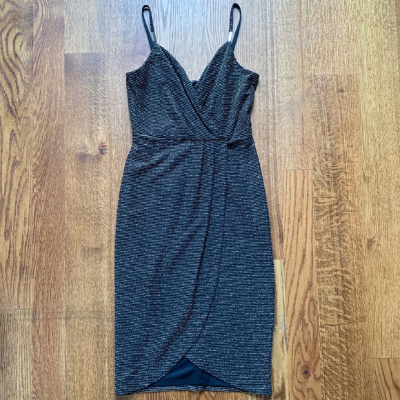 Guess | Dresses | Guess Black Gold And Silver Sparkle Dress | Poshmark